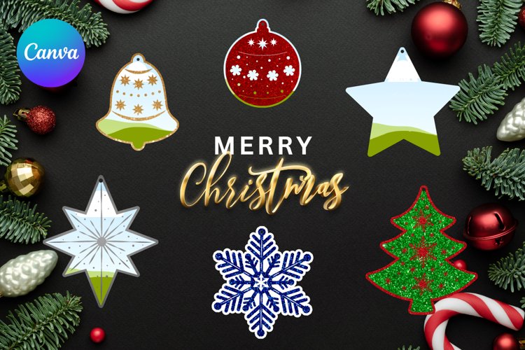 Christmas Ornament Canva Frame Christmas Tree (2784383)