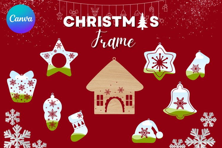 Christmas Ornament Canva Frame Christmas Tree (2784389)