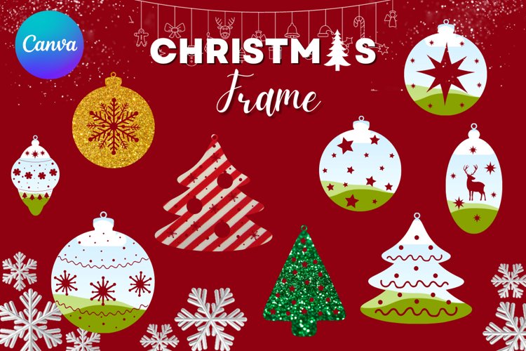 Christmas Ornament Canva Frame Christmas Tree (2784395)