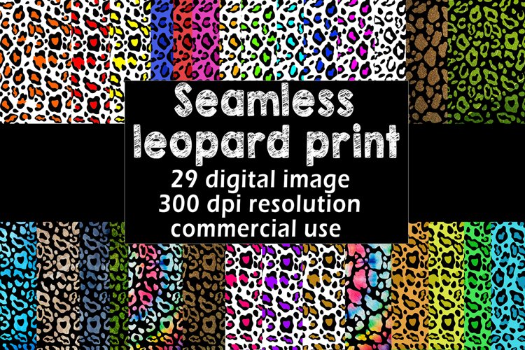 Glitter Leopard Digital Paper - Cheetah Print Digital Paper