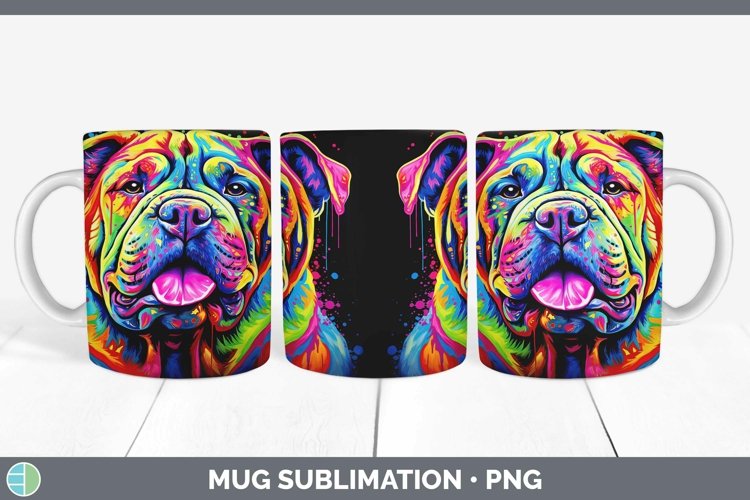 Shar Pei Mug Wrap | Sublimation Coffee Cup Designs
