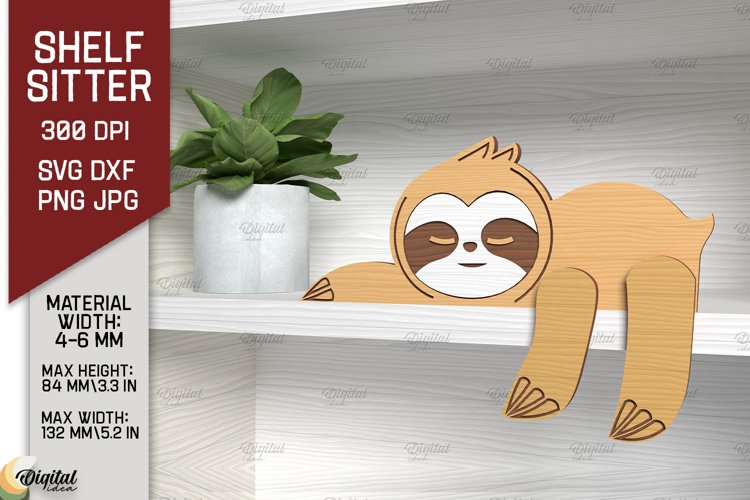 Shelf Sitters Laser Cut Bundle. Sleeping Animals SVG - Free Design of ...