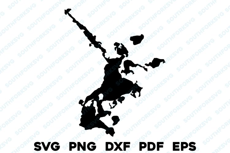 Shetek Lake Minnesota Map Silhouette Shape Design