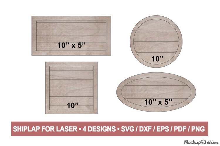 Shiplap SVG for Laser, Shiplap Backer Glowforge DXF