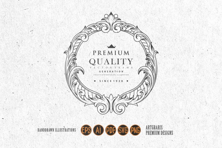 Craft Elegant floral ring frame ornaments