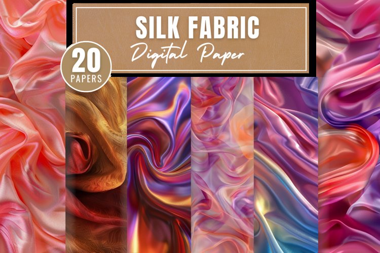 Silk Fabric Digital Paper Bundle