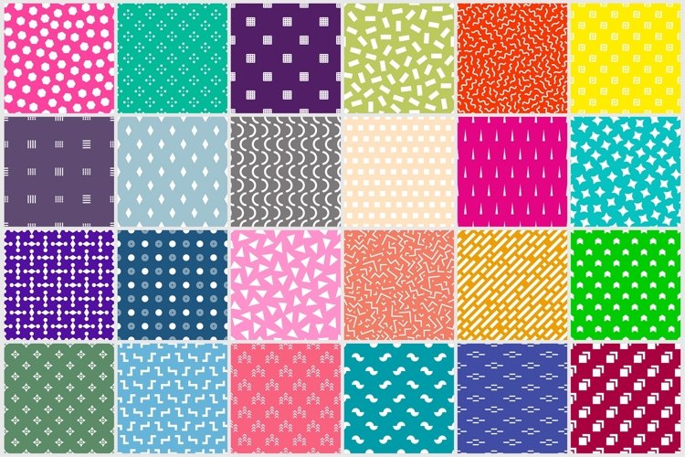Bright seamless minimal patterns