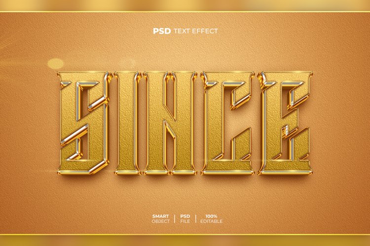 Since 3D editable text effect