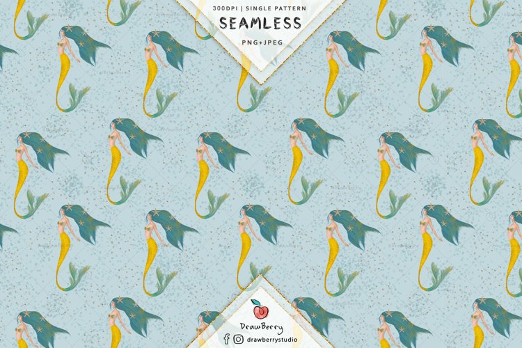 Mermaids Seamless Pattern SP065