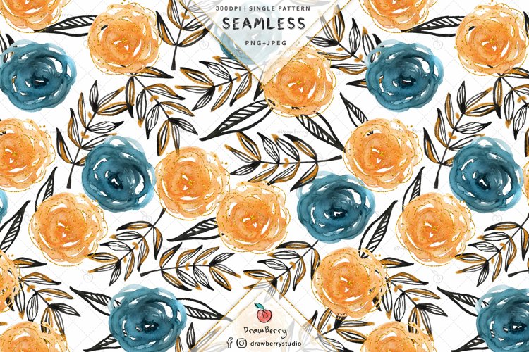 Boho Floral Seamless Pattern SP004