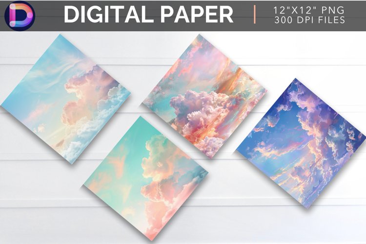 Sky And Cloud Digital Paper