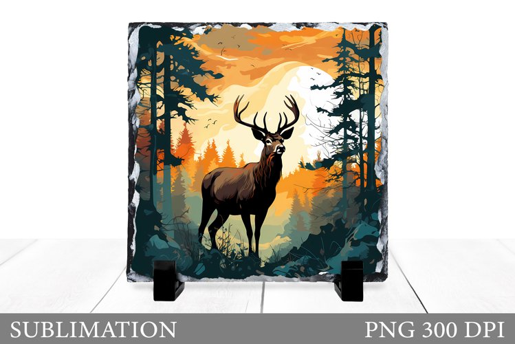 Deer Sublimation. Deer Slate Sublimation (3817091)