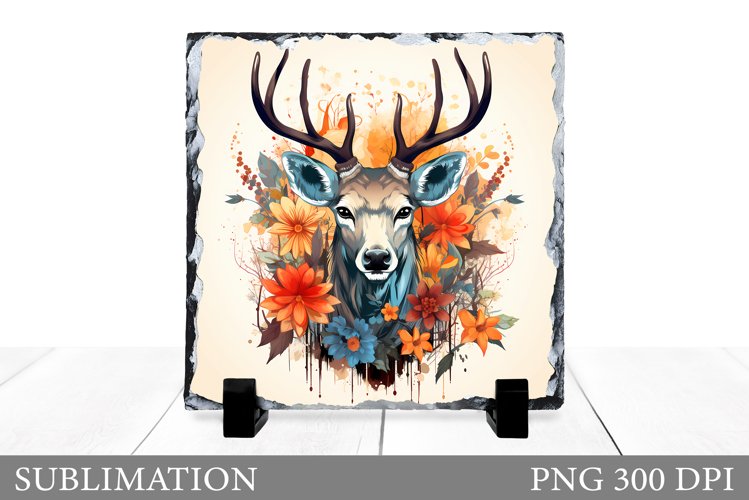 Deer Sublimation. Summer Deer Slate Sublimation (3901848)