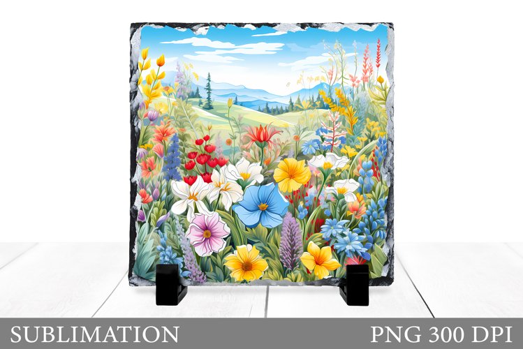 Flowers Sublimation. Summer Slate Sublimation (3577168)