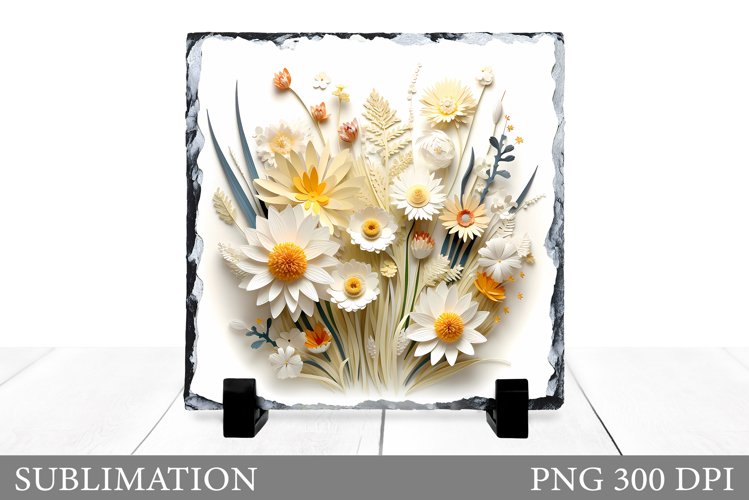 Daisy Flowers Sublimation. Flowers Slate (3577009)