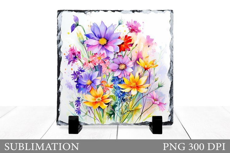 Flowers Sublimation. Wildflowers Slate Sublimation (3628652)