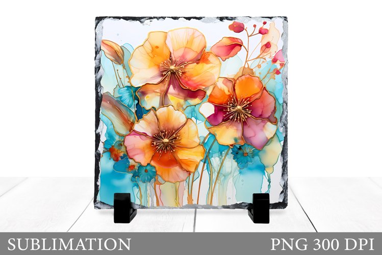 Flowers Sublimation. Flowers Slate Sublimation (3577133)