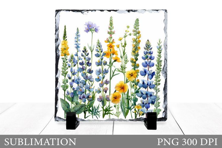 Flowers Sublimation. Wildflowers Slate Sublimation (3644289)
