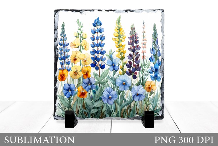 Flowers Sublimation. Wildflowers Slate Sublimation (3644290)