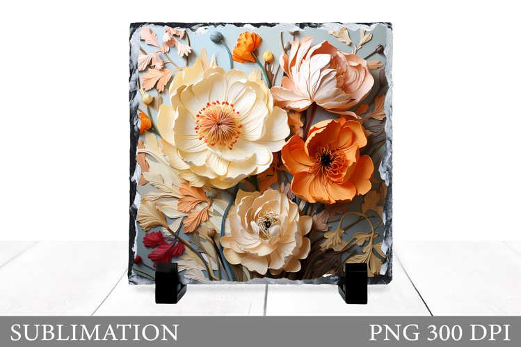 3D Flowers Sublimation. Summer Slate Sublimation