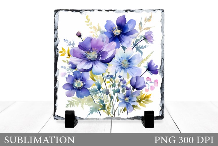 Wildflowers Sublimation. Flowers Slate Sublimation (3577226)