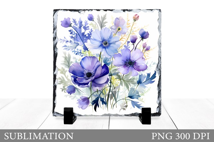 Flowers Sublimation. Wildflowers Slate Sublimation (3577235)