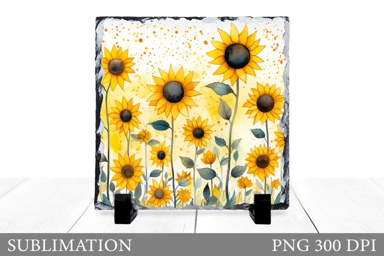 Sunflowers Sublimation. Flowers Slate Sublimation