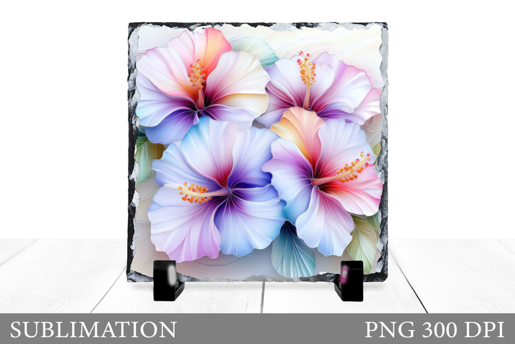 Tropical Flowers Sublimation. Flowers Slate (5435143)