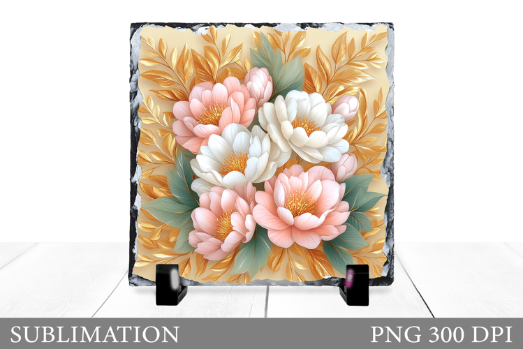Flowers Slate Sublimation. Floral Sublimation (5469491)