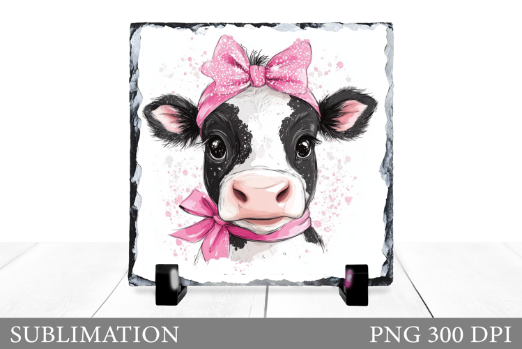 Cow Sublimation. Cute Cow Slate Sublimation (5435006)