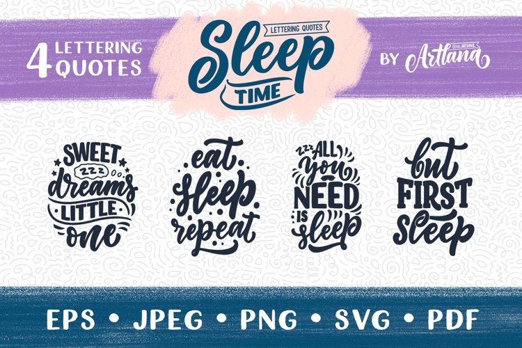 Sleeping Lettering Quotes (1649843)