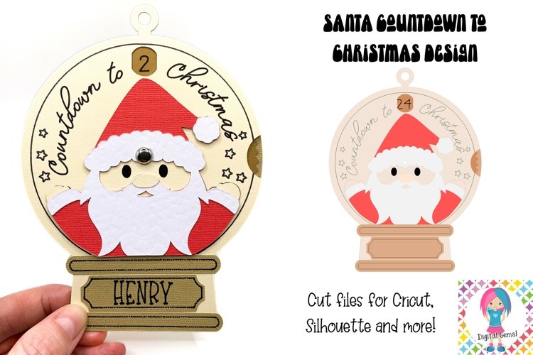 Santa countdown to Christmas ornament design (2951960)