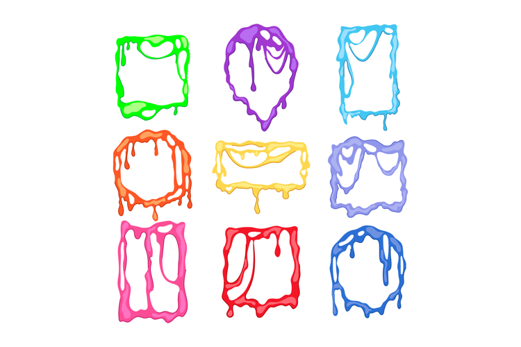 slime frame set cartoon (6570216)