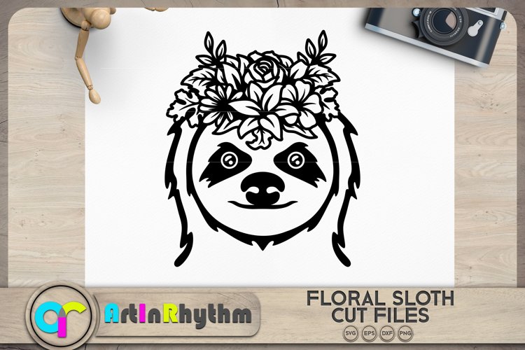 Floral Sloth SVG / Floral Animals SVG (2013537) | SVGs | Design Bundles