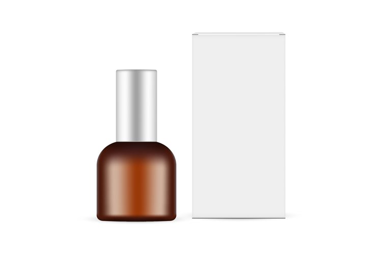 Small Amber Cosmetic Bottle With Paper Box