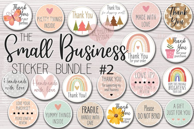 Small Busines Packaging Stickers Bundle