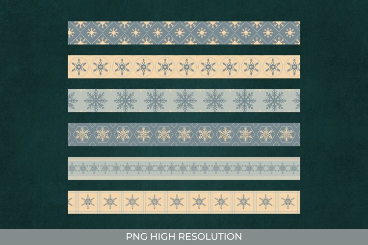 Snowflakes Element Seamless Stripe