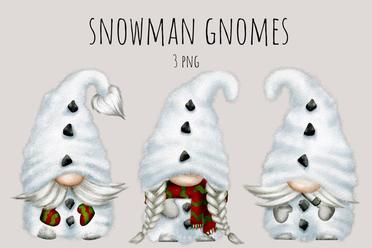 Snowman Gnomes Christmas Gnomes Clipart PNG (1461713) | Illustrations ...