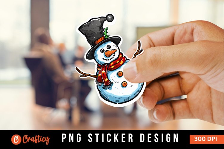 Snowman Sticker Clipart,Christmas stickers,Winter Sticker