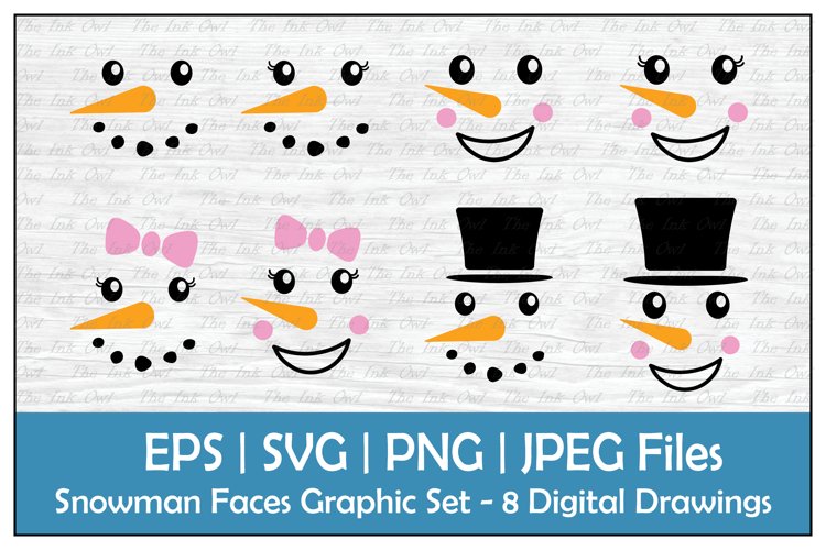 Snow Faces Vector Clipart Bundle