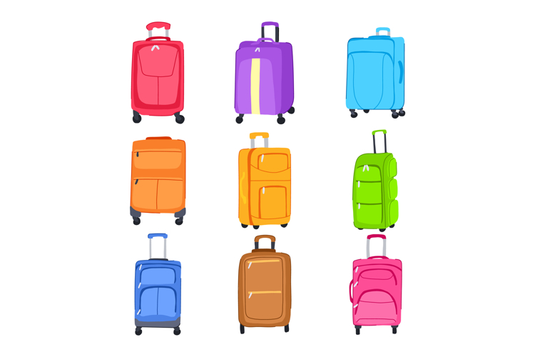 soft shell suitcase set cartoon (6570252)