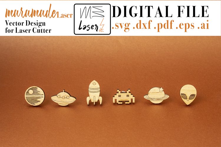 Space Earrings Vector File For Laser Cutter 