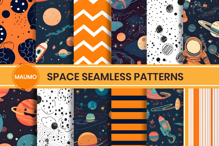 Space Patterns Digital Papers