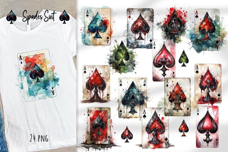Spades Suit Play Card Sublimation