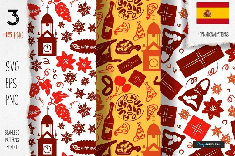 Feliz año nuevo! Spanish New Year pattern bundle