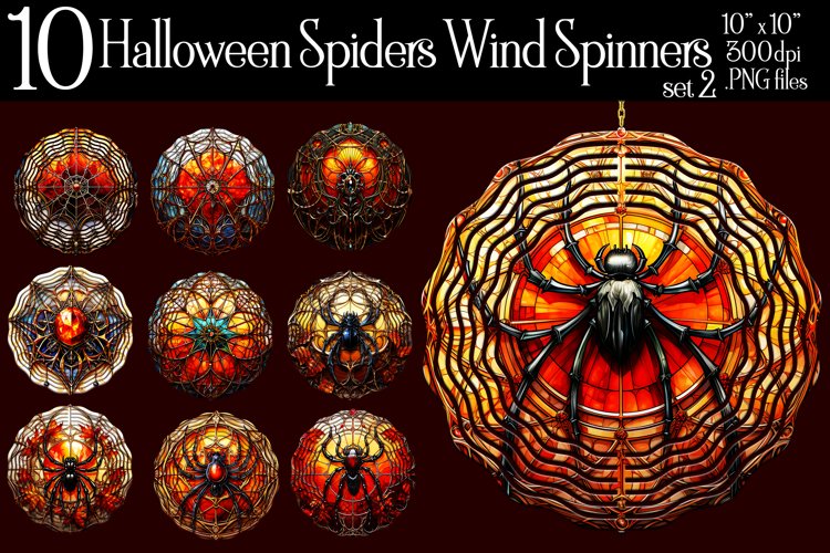 Halloween Wind Spinners, Halloween Spiders Wind Spinners, 2