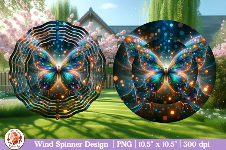 Butterfly Wind Spinner, 3D Spring Wind Spinner, Cracked Wall
