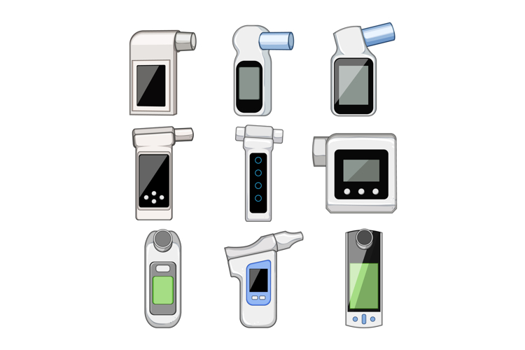 spirometer set cartoon