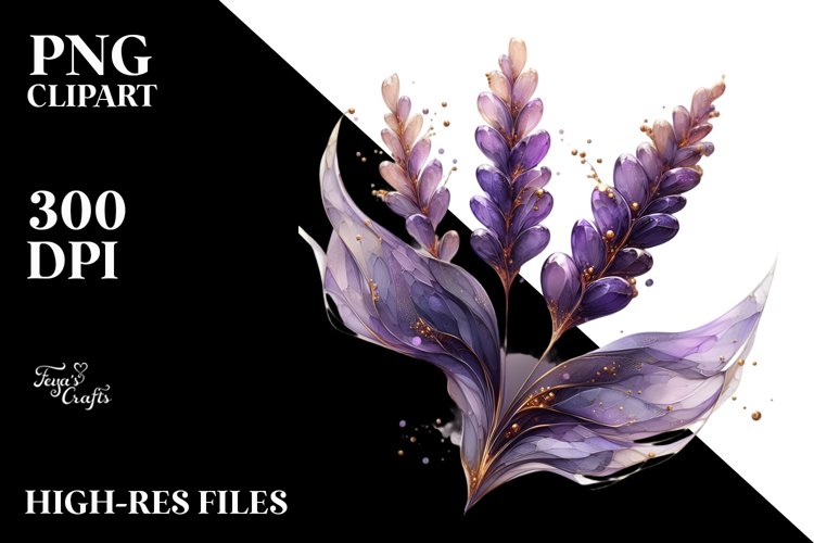 Glossy Lavender Watercolor Splash