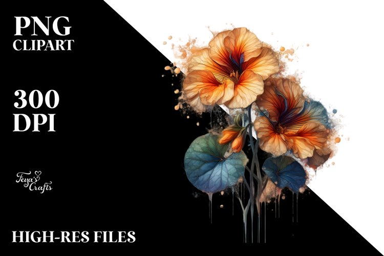 Nasturtium Detailed | Sublimation Clipart